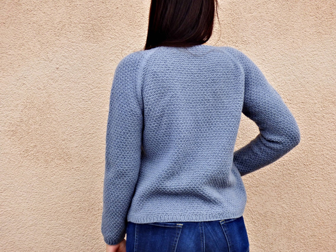 Knitting Pattern Pearl Sweater top-down Seamless. - Etsy