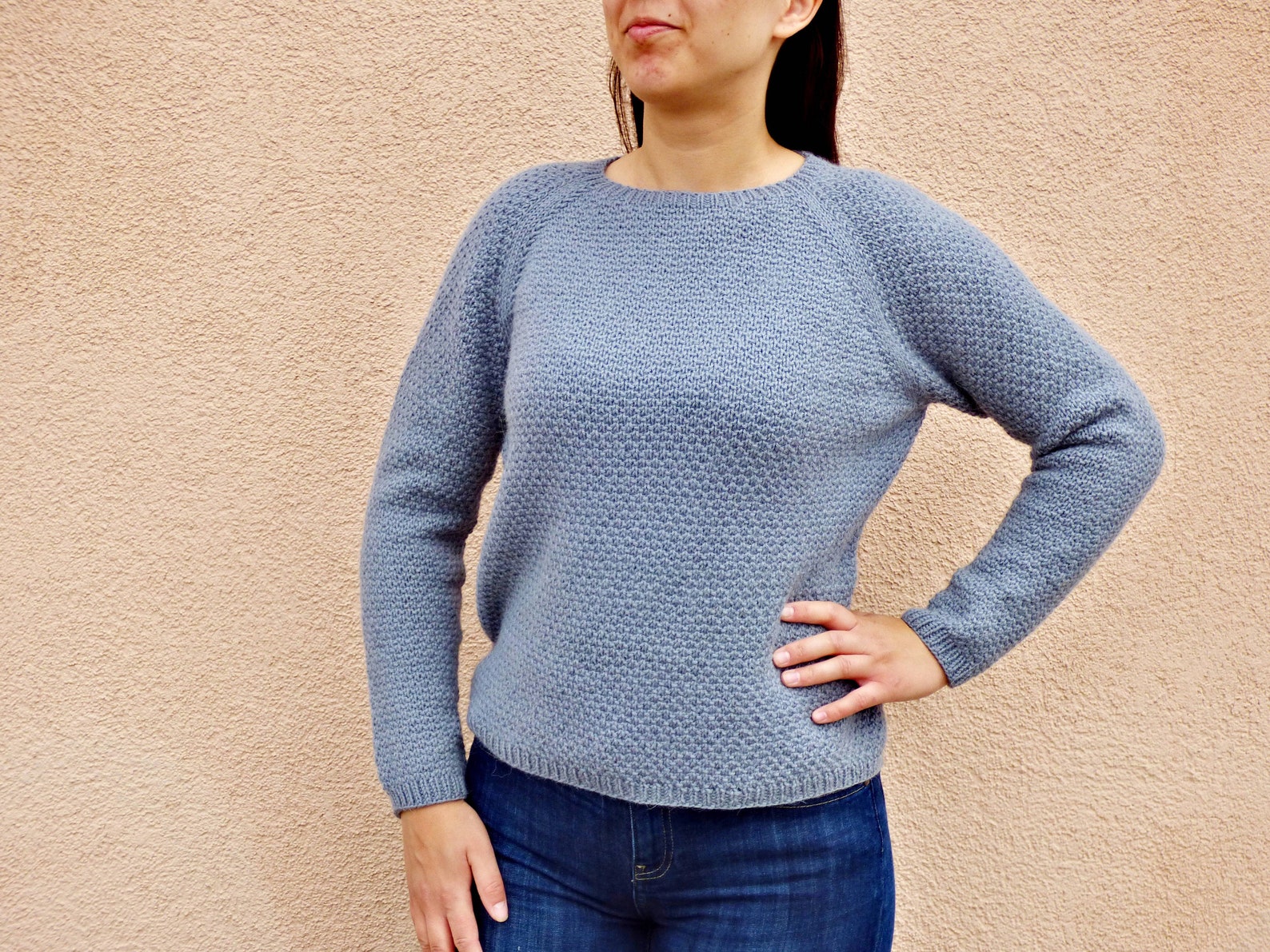 Knitting Pattern Pearl Sweater top-down Seamless. - Etsy