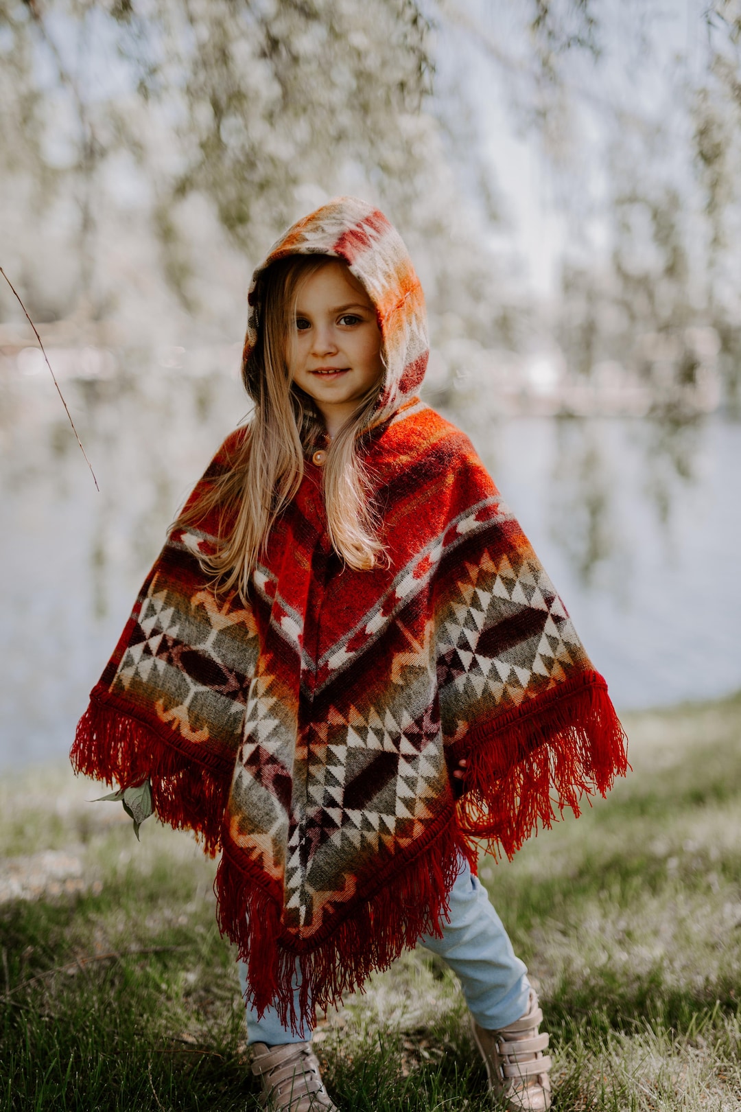 Unisex Kids Poncho, Poncho Toddler, Alpaca Native Poncho, Unisex Kid ...