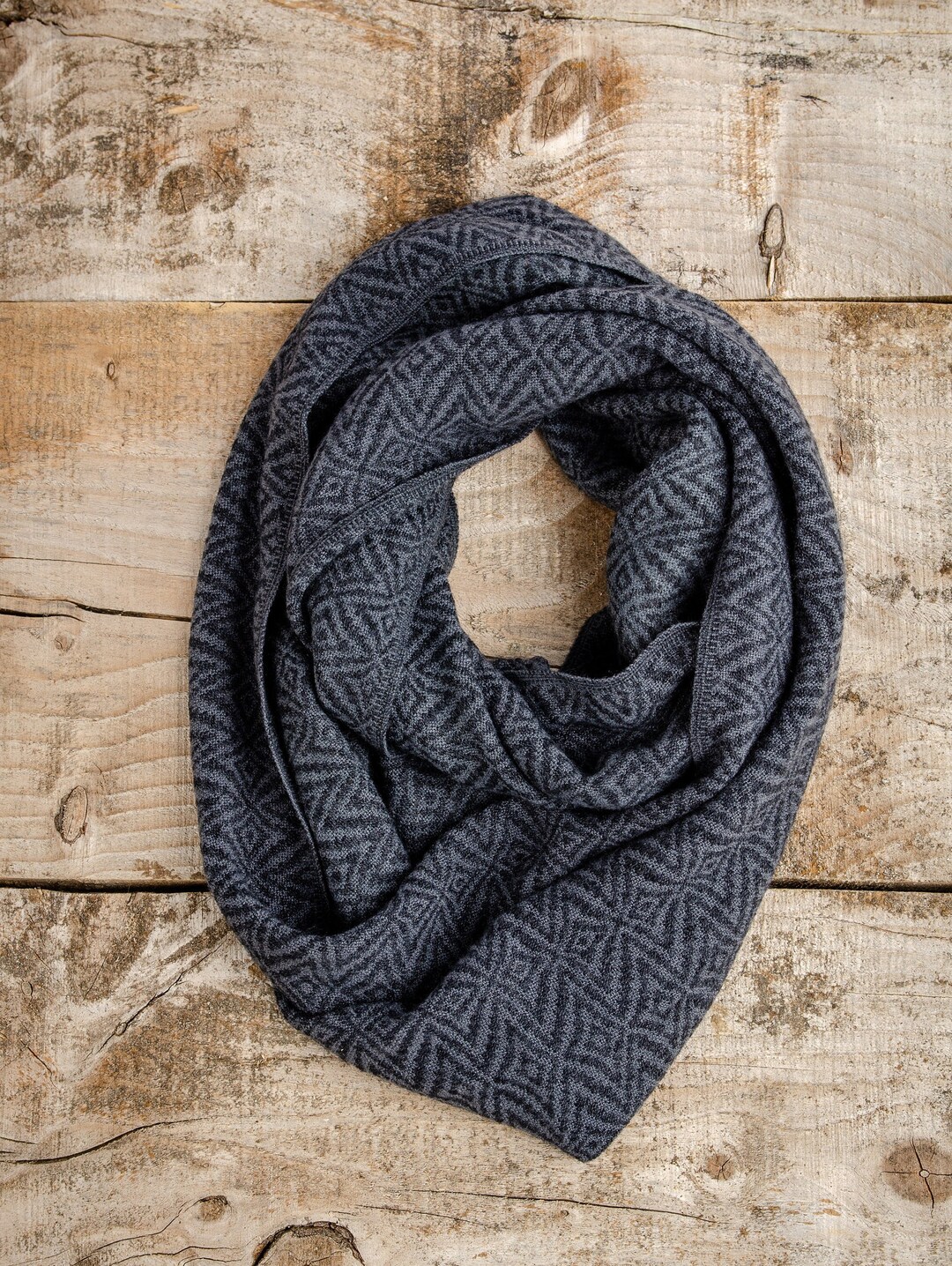 Infinity Scarf Alpaca - Grey Infinity Scarf - Knitted Scarf - Tube ...