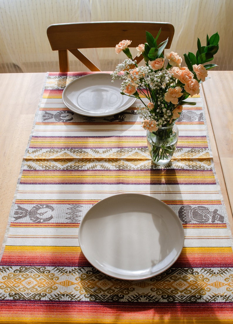 Table Runner Boho Tablecloth for Two Table Runner Christmas - Etsy