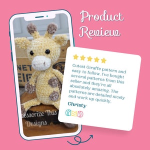 PDF Flip Flop Giraffe Crochet Pattern. Giraffe Amigurumi Stuffy. Wild ...