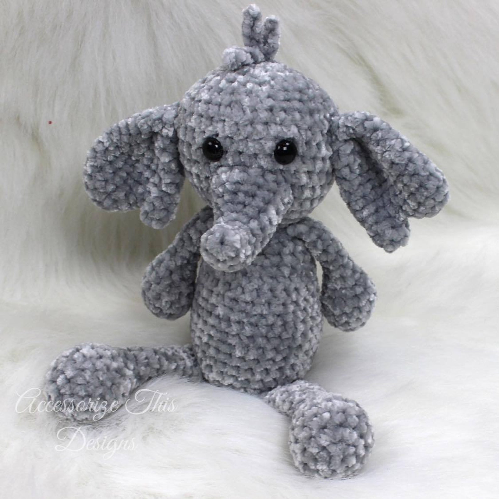 Crochet Pattern: Flip Flop Elephant / Amigurumi/ Stuffy/ Softie/ Animal ...