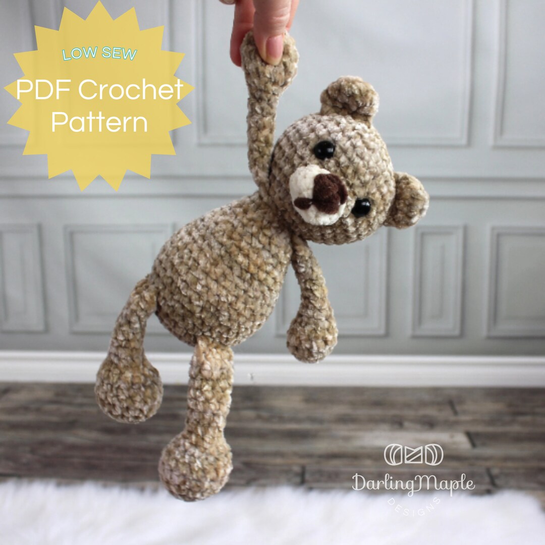 PDF Flip Flop Teddy Bear Crochet Pattern. Bear Amigurumi Stuffy ...