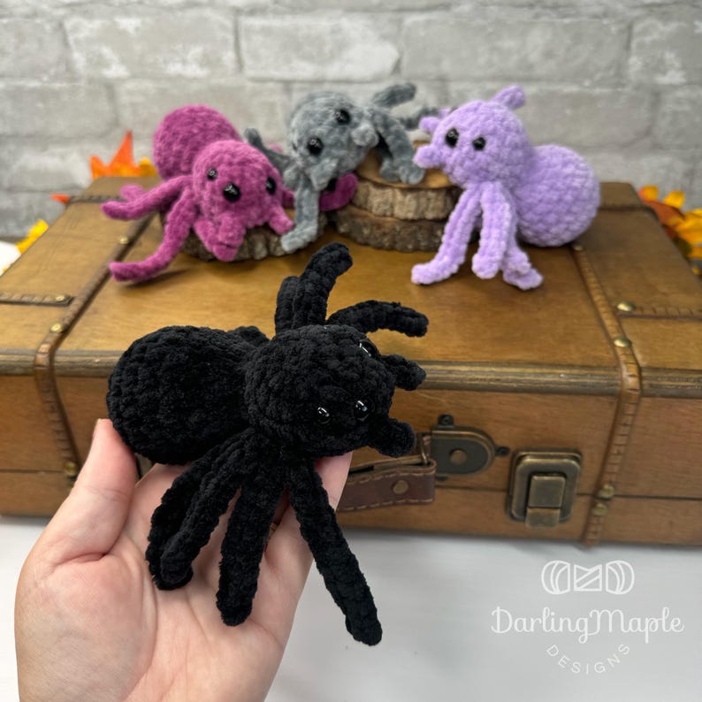 PDF No-sew Jelly Bean Spider Crochet Pattern. Scary Halloween Amigurumi ...