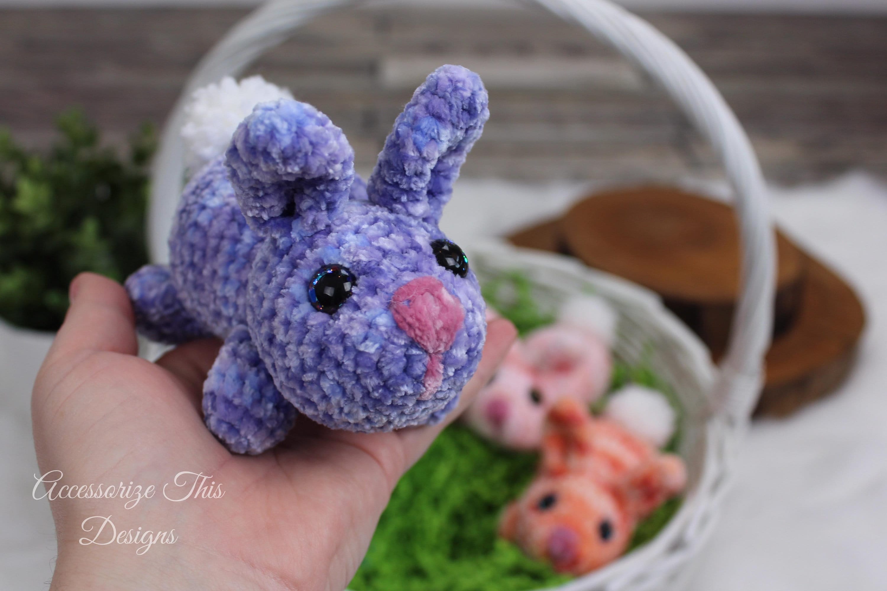 Crochet Pattern: Pocket Pal Bunny / Rabbit / Bunny/ Amigurumi/ Stuffy ...