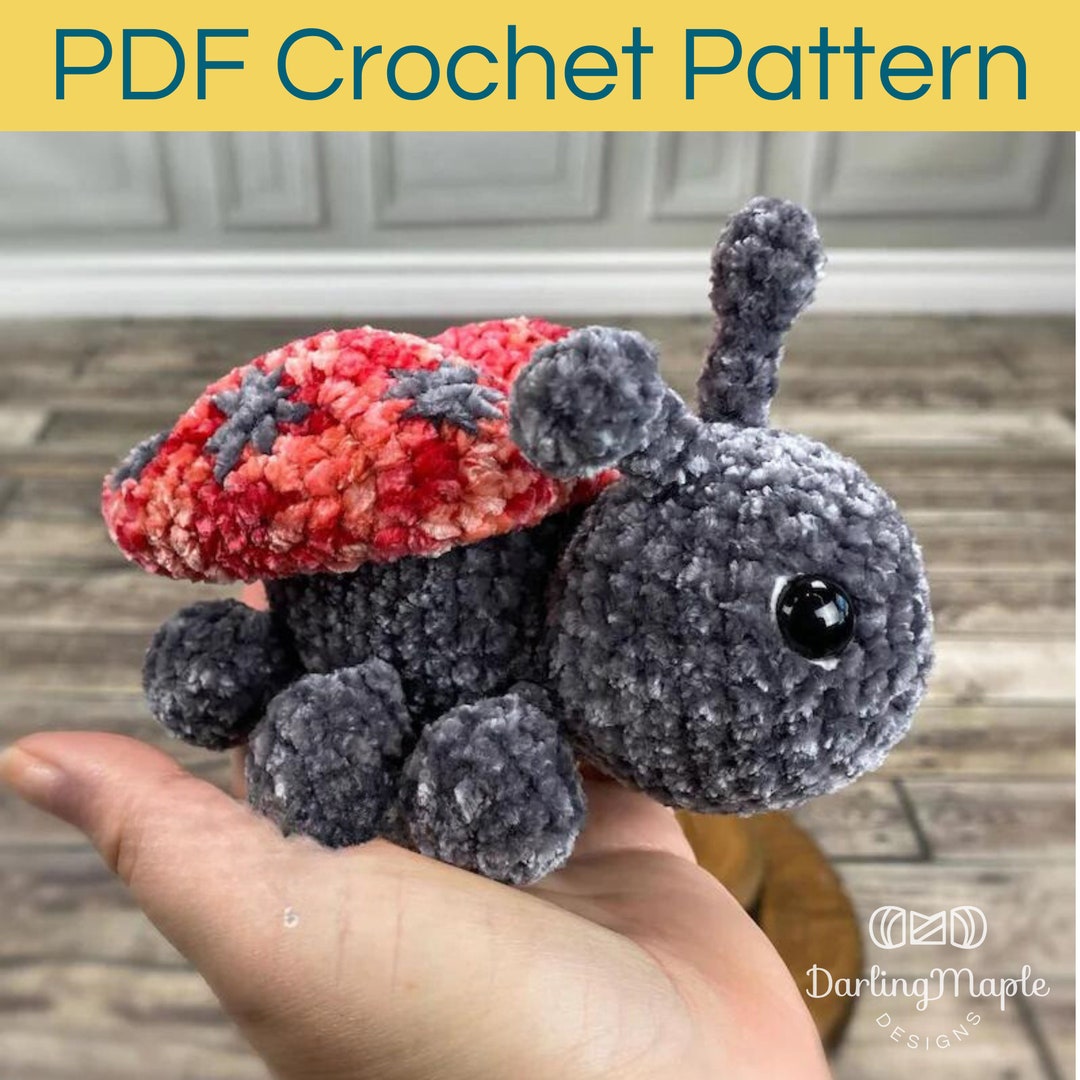PDF Ladybug Crochet Pattern. Cute Insect Bug Amigurumi Stuffy. Ladybird ...