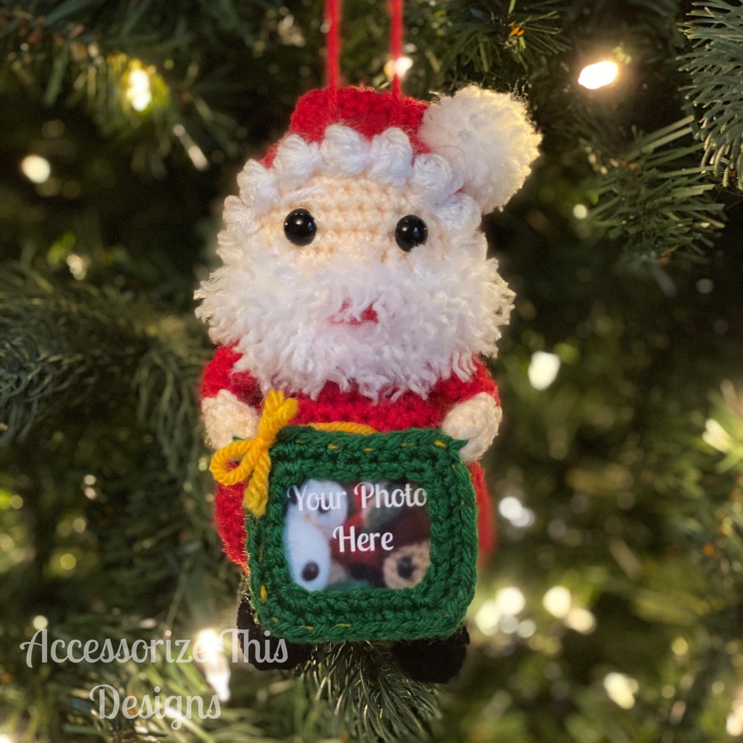 Crochet Pattern: Santa Photo Frame Ornament/ Decoration/ Amigurumi ...