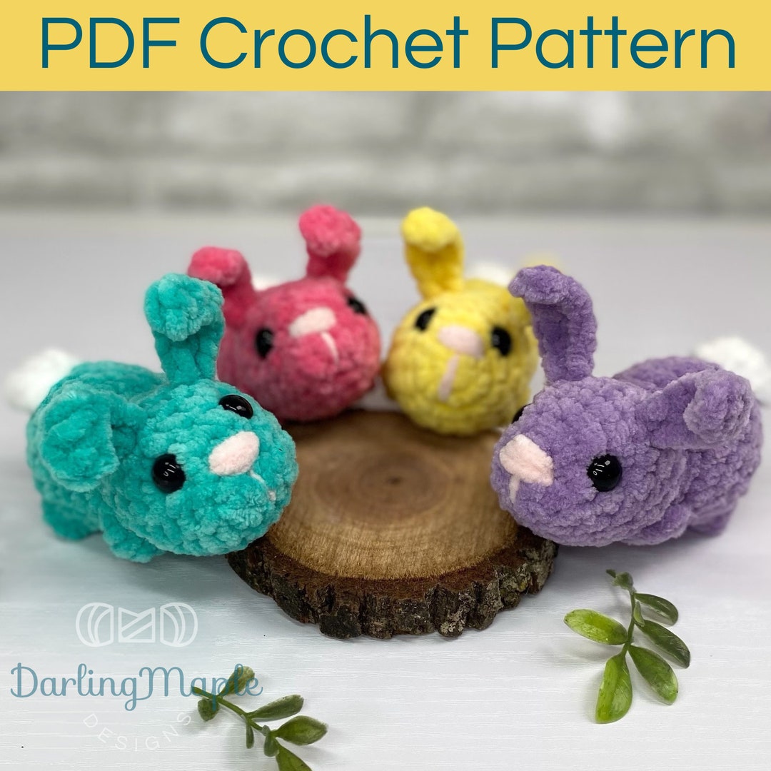 PDF No Sew Bunny Crochet Pattern. Amigurumi Mini Jelly Bean Bunny ...