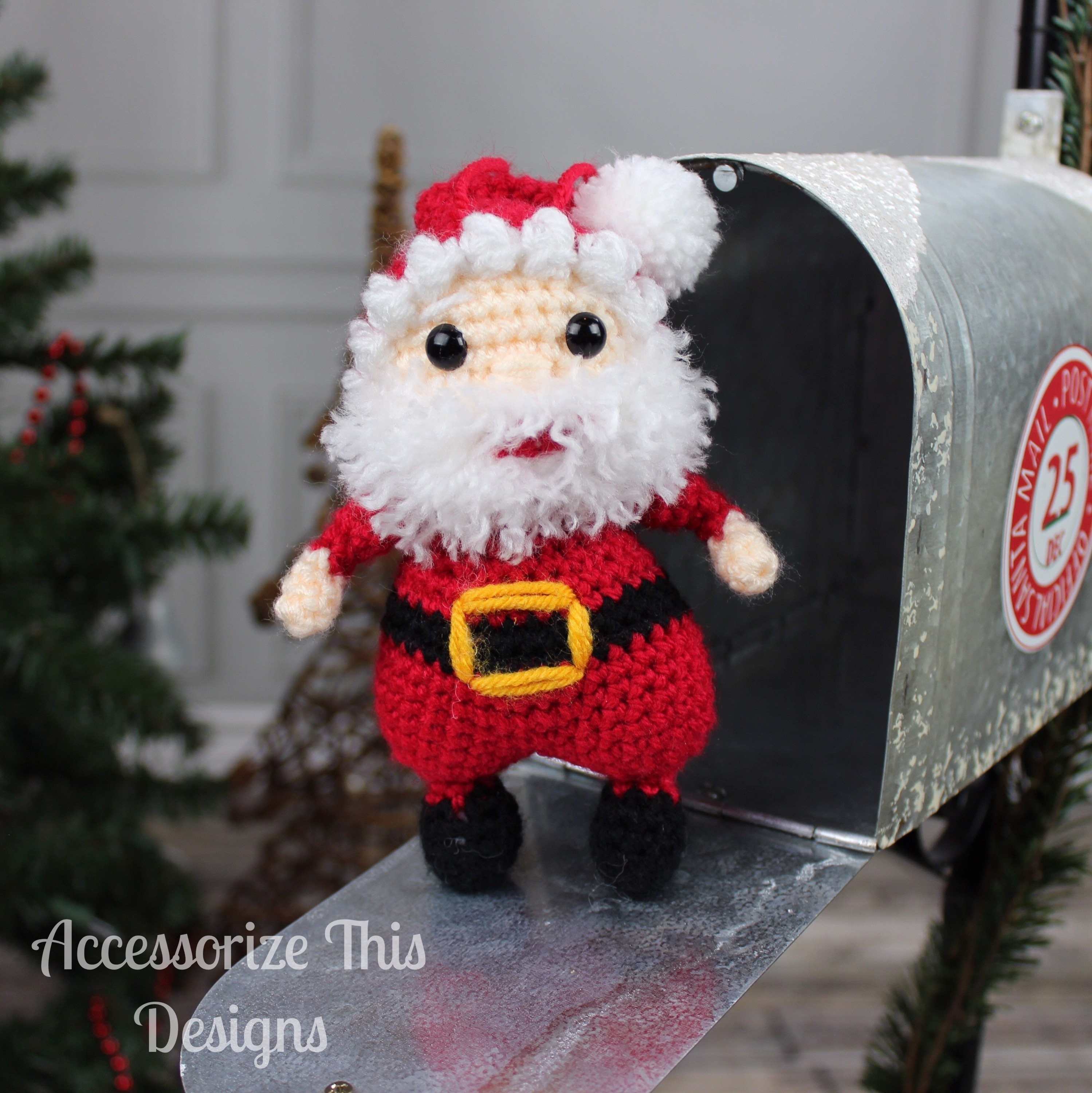 Crochet Pattern: Santa Photo Frame Ornament/ Decoration/ - Etsy