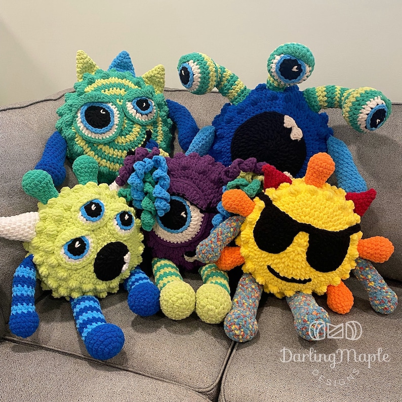Monster Pillow Buddy Crochet Pattern - Etsy