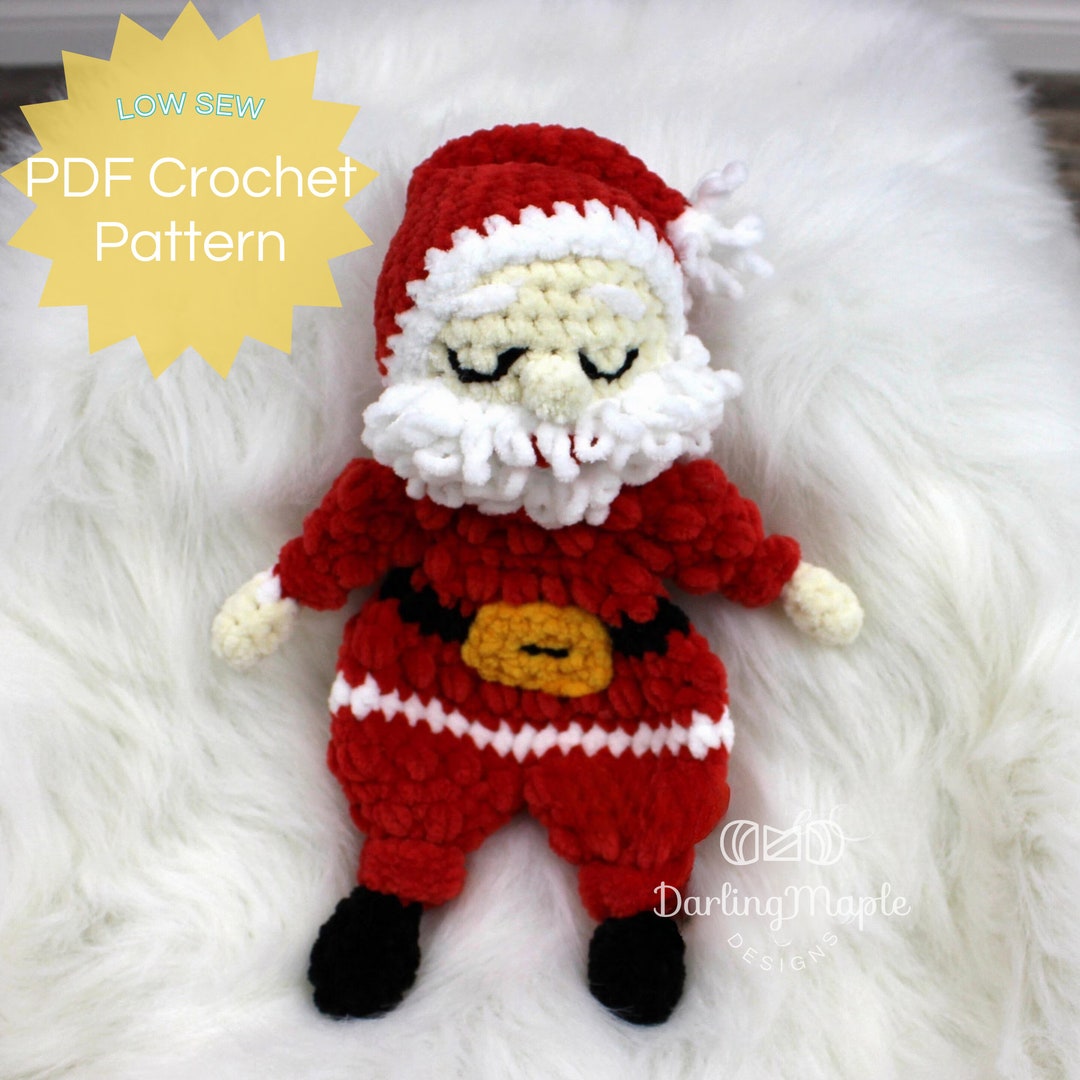 PDF Mini Santa Ragdoll Lovey Crochet Pattern. Santa Claus Amigurumi ...
