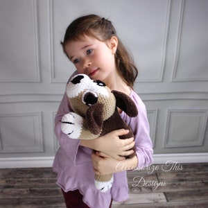 Crochet Pattern: "bentley" the Beagle Cuddler / Dog/ Puppy/ Amigurumi ...