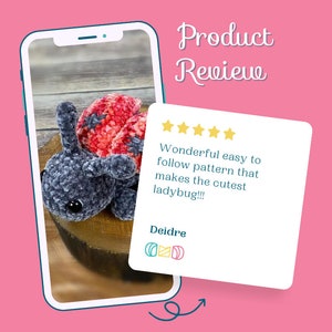 PDF Ladybug Crochet Pattern. Cute Insect Bug Amigurumi Stuffy. Ladybird ...