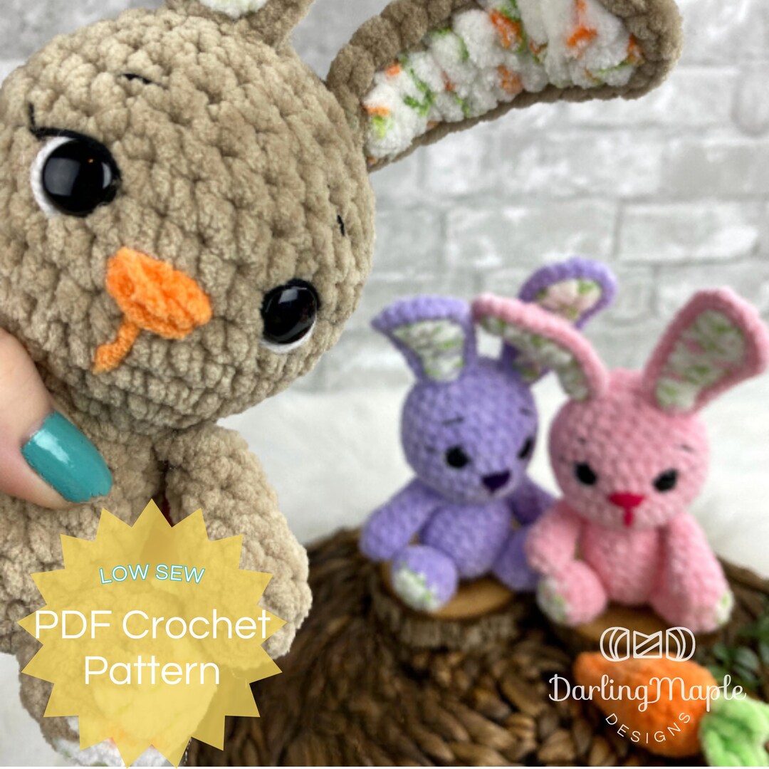 PDF Lil' Bitty Bunny Crochet Pattern for Easter Gifts. Incredibly Cute ...