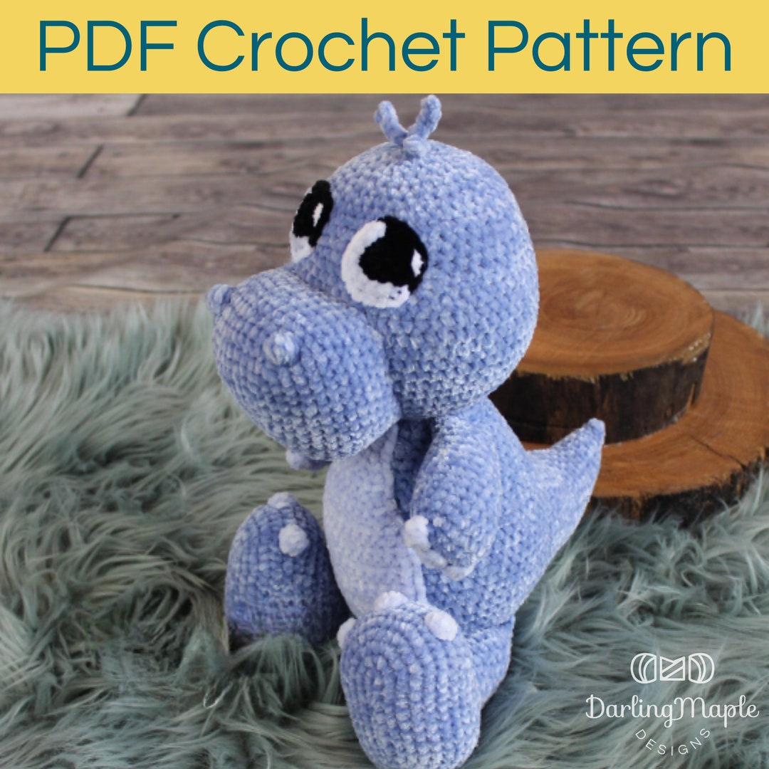 PDF Tyrannosaurus Crochet Doll Pattern. rex Dinosaur Amigurumi Softie ...