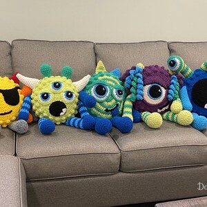 Monster Pillow Buddy - Crochet Pattern - Etsy