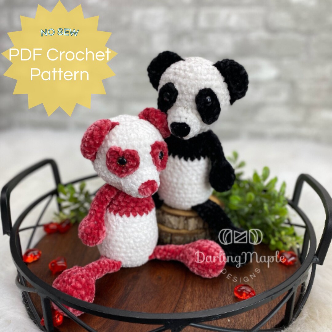 PDF Low-sew Panda Crochet Pattern. Low Sew Panda Amigurumi Stuffy. Flip ...
