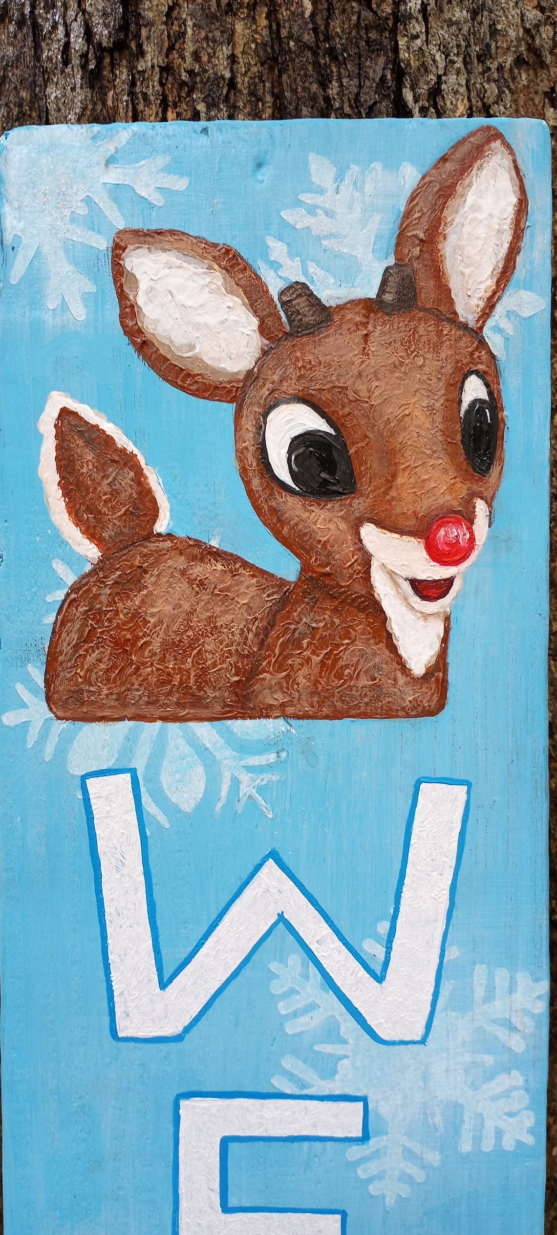 Rudolph the Red-nosed Reindeer Welcome Sign - Etsy