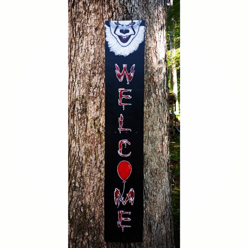 Horror Movie Welcome Sign Pennywise, IT - Etsy