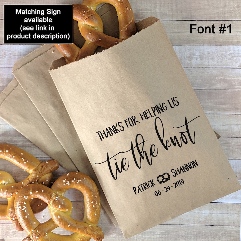 Tie the Knot Treat Bags - Etsy
