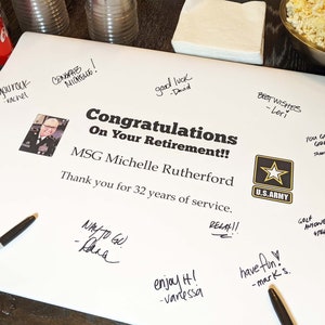 Retirement Signature Poster, Retirement Keepsake, Retiremet Party, Boss ...