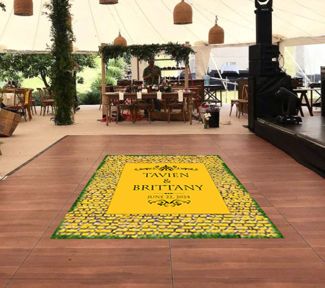 Personalized Yellow Dance Floor Decal: Wedding Party Decor - Etsy