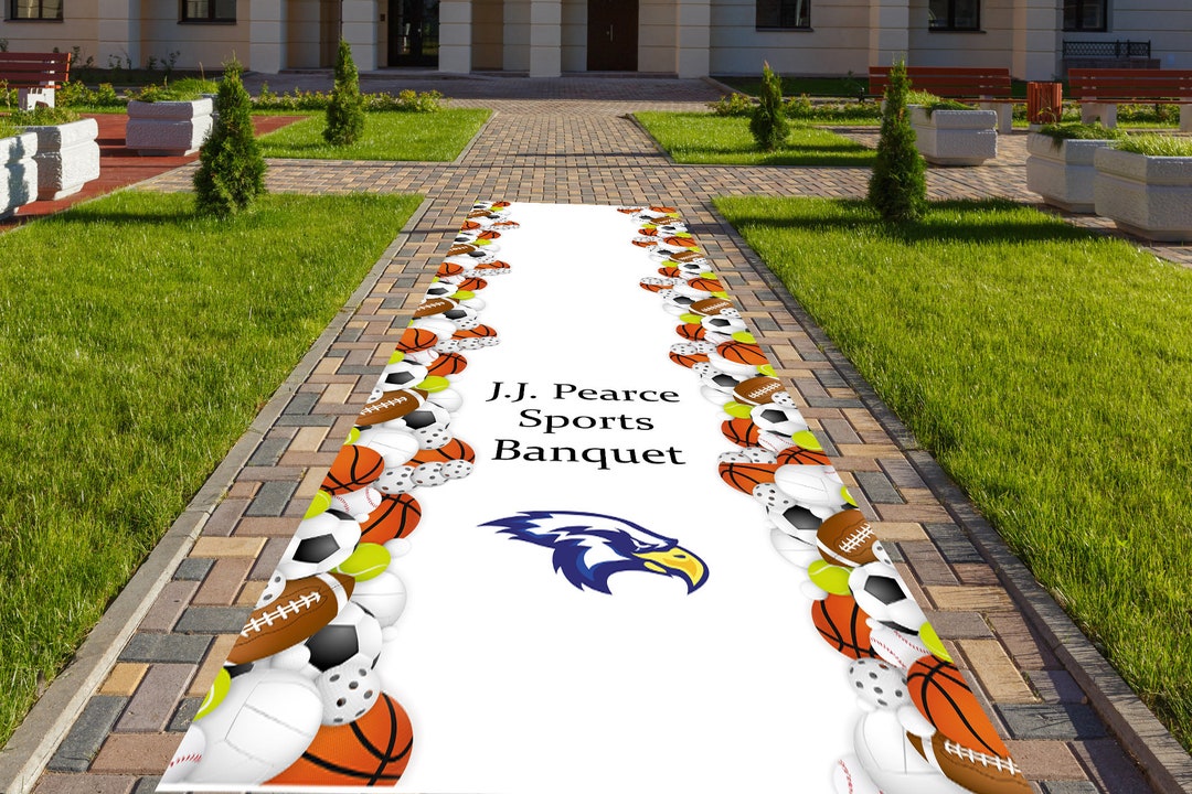 Sports Banquet Custom Aisle Runner, Girls Birthday, Sports Banquet ...