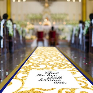 Gold Aisle Runner, Custom Aisle Runner, Aisle Runner, Wedding Decor ...