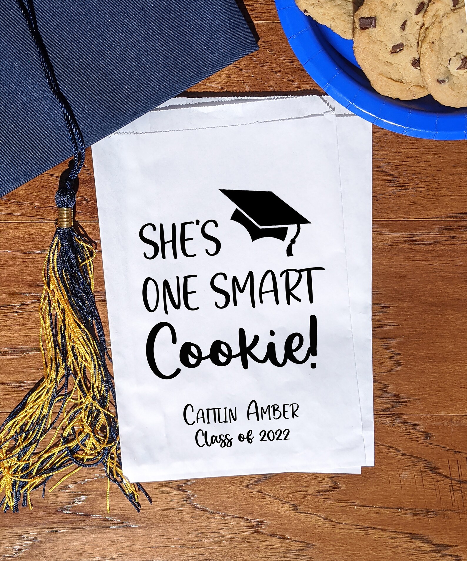 Graduation Party Decor She's One Smart Cookie Graduation - Etsy