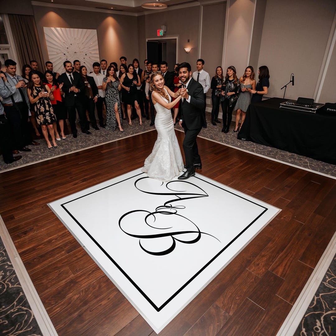 Oversized Monogram Dance Floor Decal: Custom Wedding Decoration - Etsy