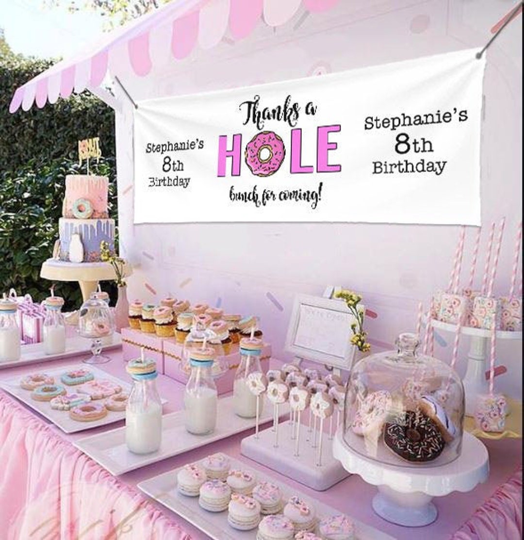 Donut Party Banner, Donut Banner, Donut Party, Donut Wall, Birthday ...
