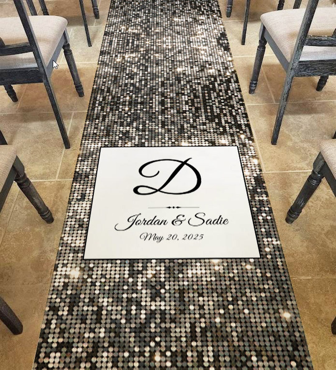 Custom Disco Ball Aisle Runner: Personalized Wedding Decor - Etsy