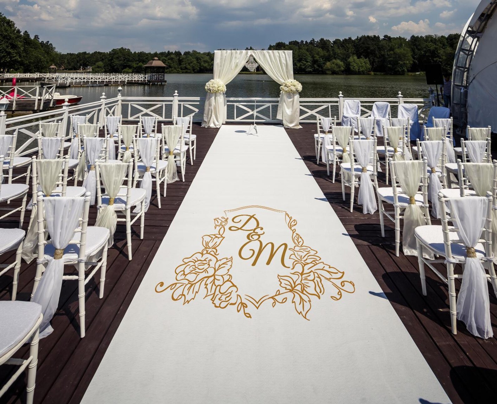 Custom Monogram Wedding Aisle Runner: Formal Ceremony Decor - Etsy