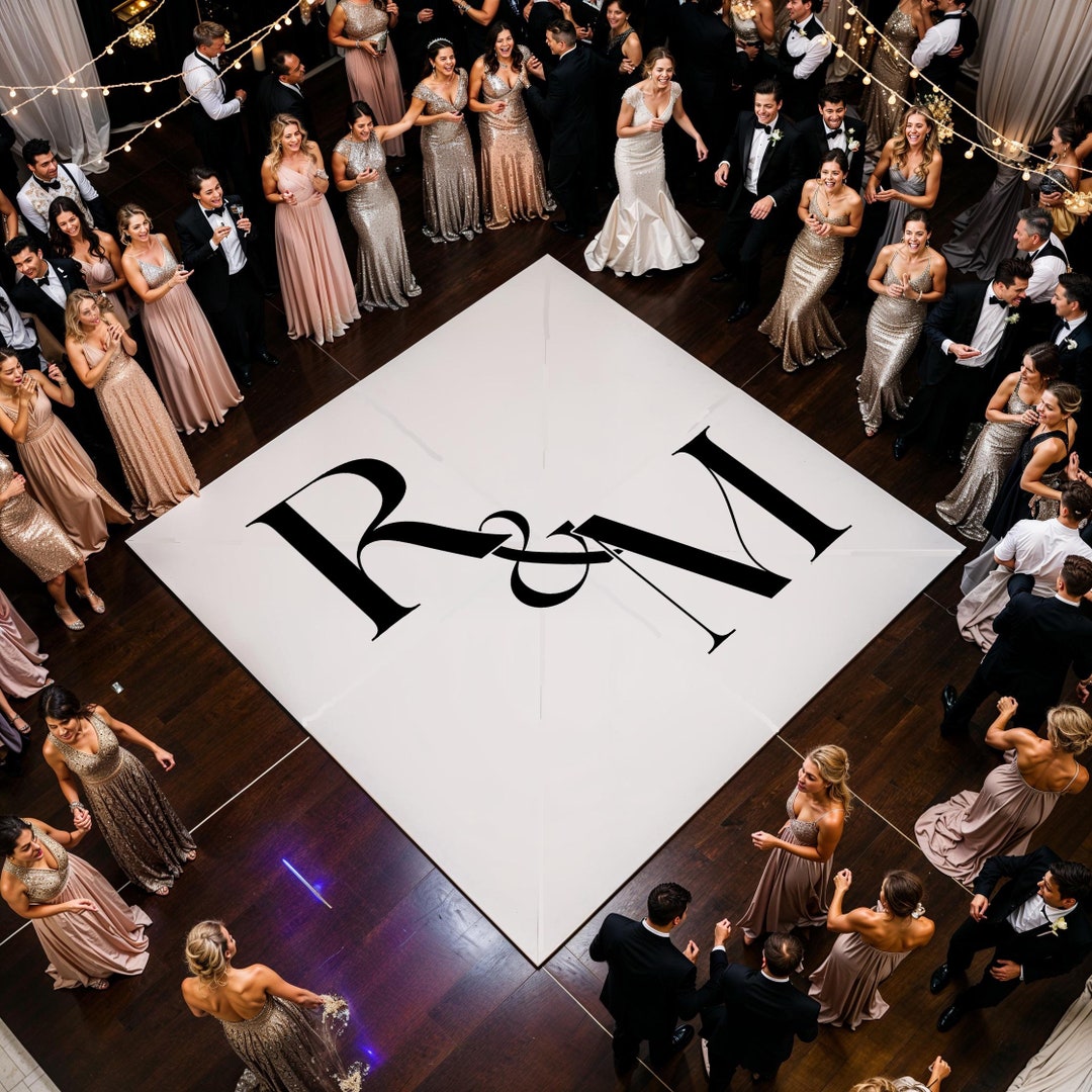 Custom Wedding Dance Floor Decal, Custom Floor Decal, Wedding Monogram ...