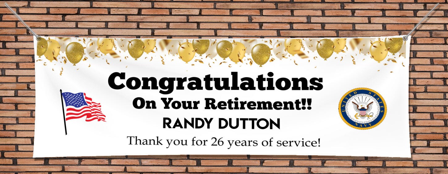 Retirement Banner Retirement Party Retirement Sign - Etsy