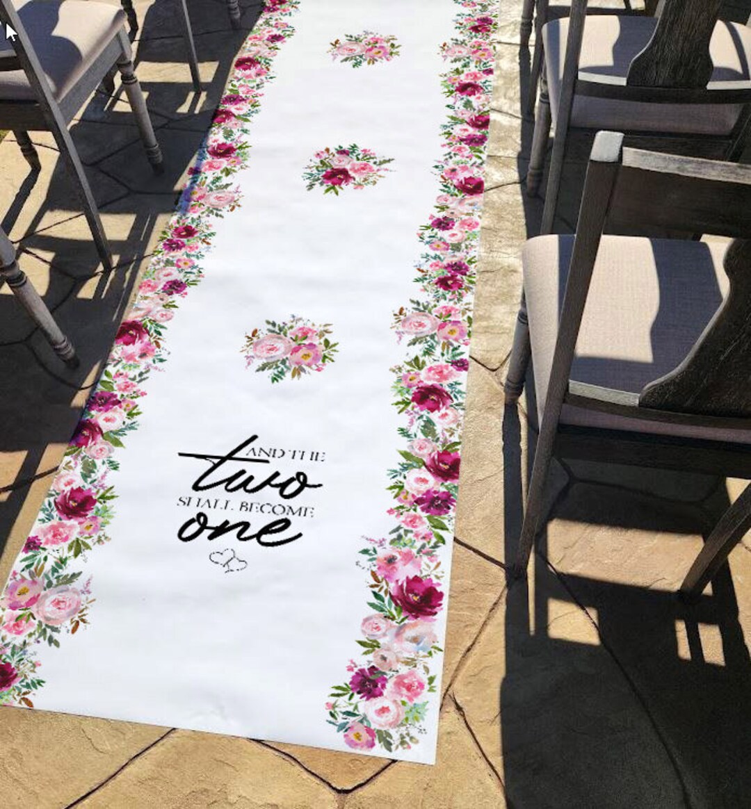 Pink Wedding Aisle Runner, Custom Aisle Runner, Hot Pink Wedding ...