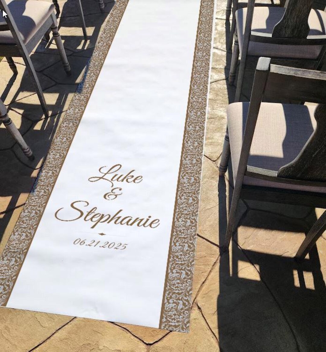 Gold Aisle Runner, Custom Aisle Runner, Aisle Runner, Gold Wedding ...
