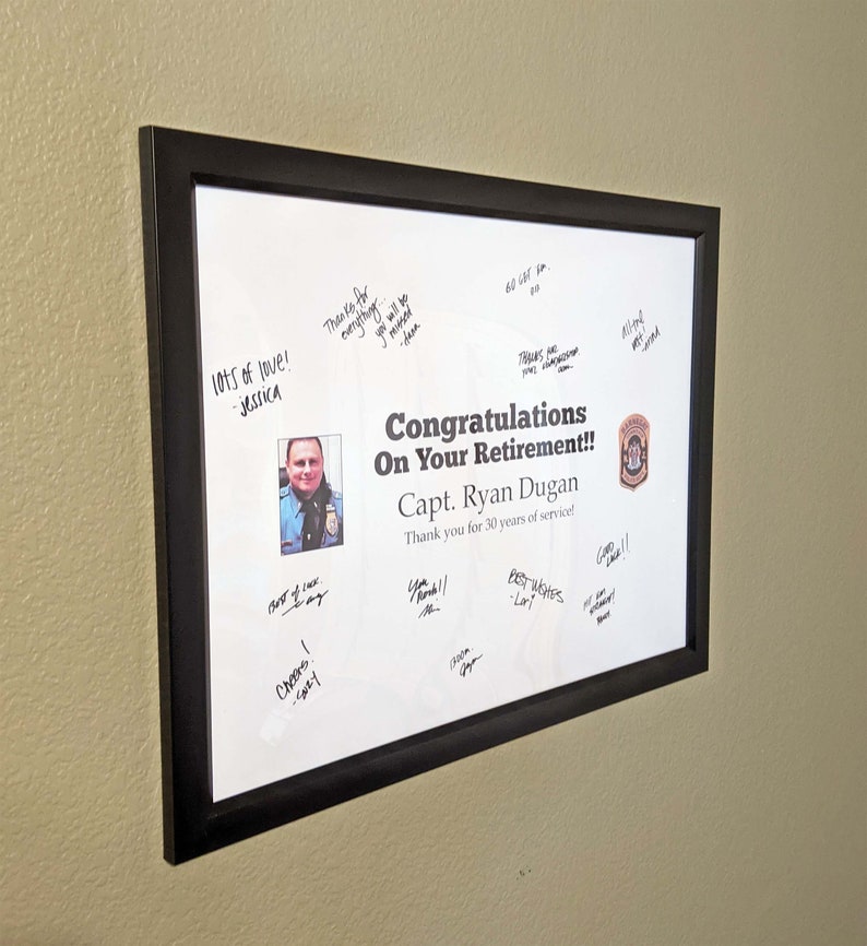 Retirement Signature Poster Retirement Keepsake Retiremet | Etsy