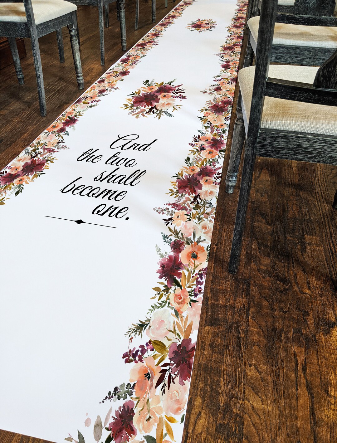 Maroon and Curry Wedding Aisle Runner, Custom Aisle Runner, Aisle ...