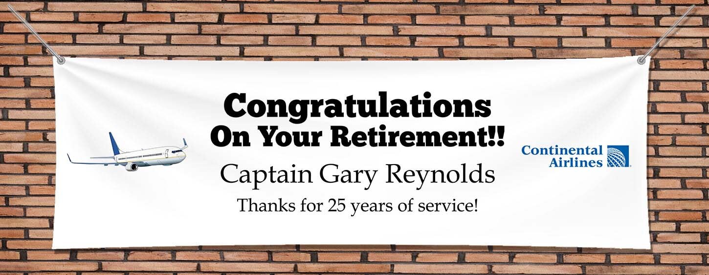 Personalized Pilot Retirement Banner: Military, Air Force, Airline - Etsy
