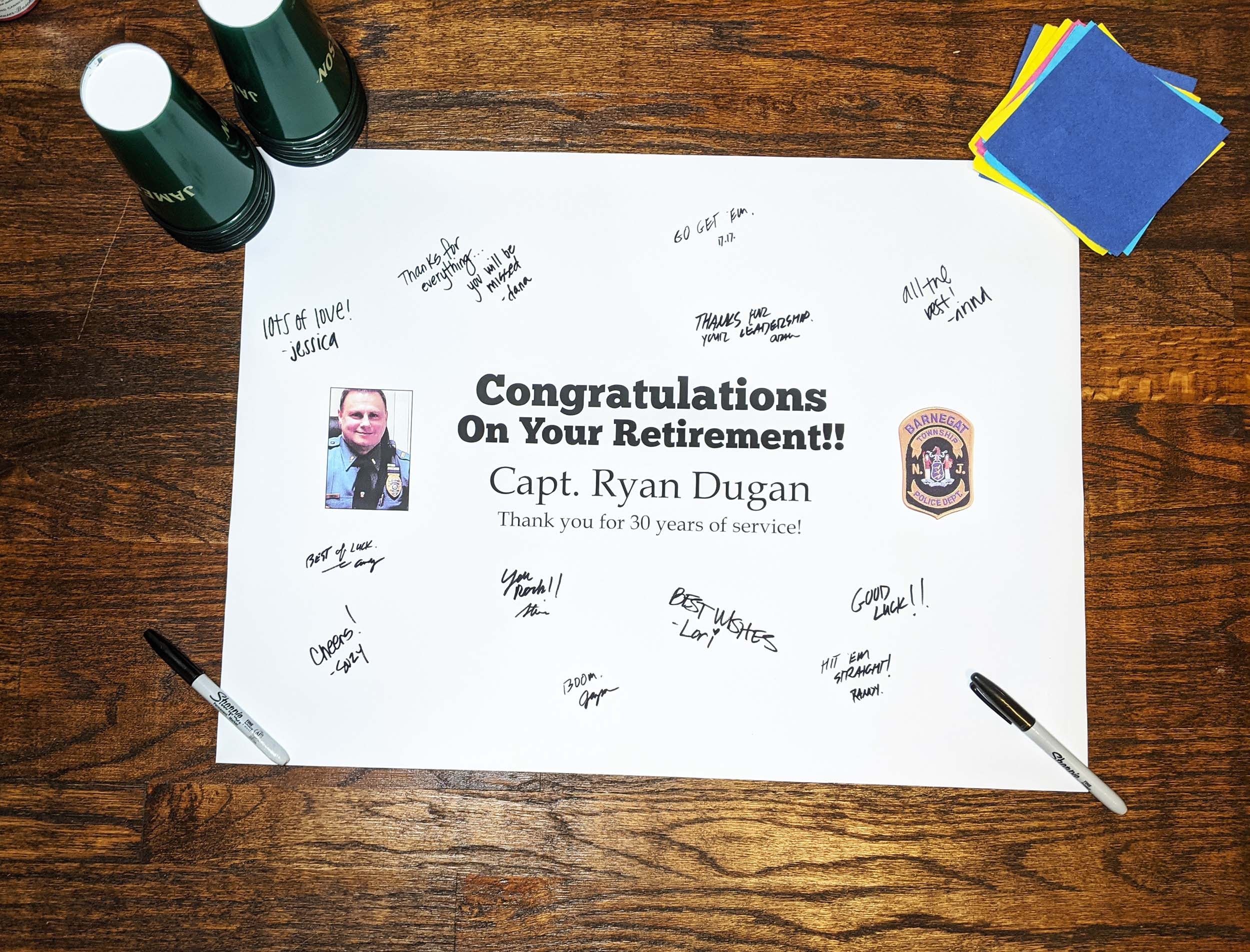 Retirement Signature Poster Retirement Keepsake Retiremet | Etsy