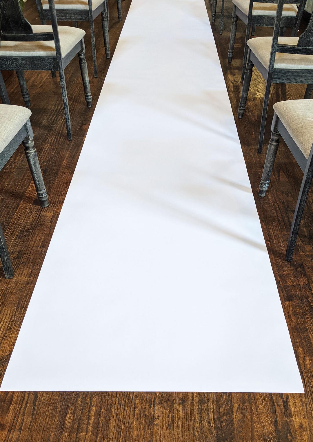 Blank White Wedding Aisle Runner: Paper or Vinyl, Customizable Length ...