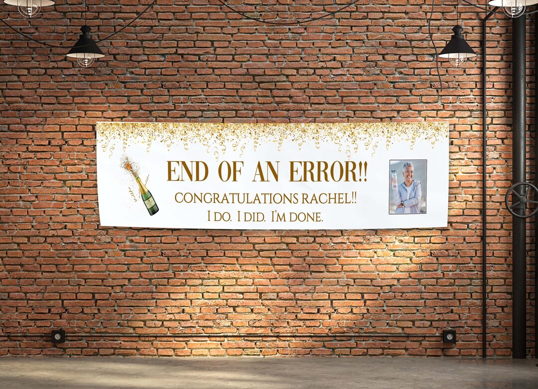 Divorce Party Banner to Mark a New Beginning. Made of Paper or Vinyl ...