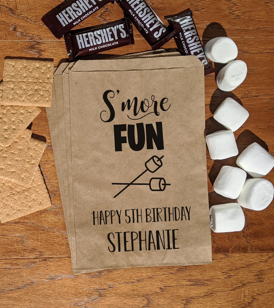 Personalized S'mores Party Favor Bags: Bonfire Birthday Decor - Etsy