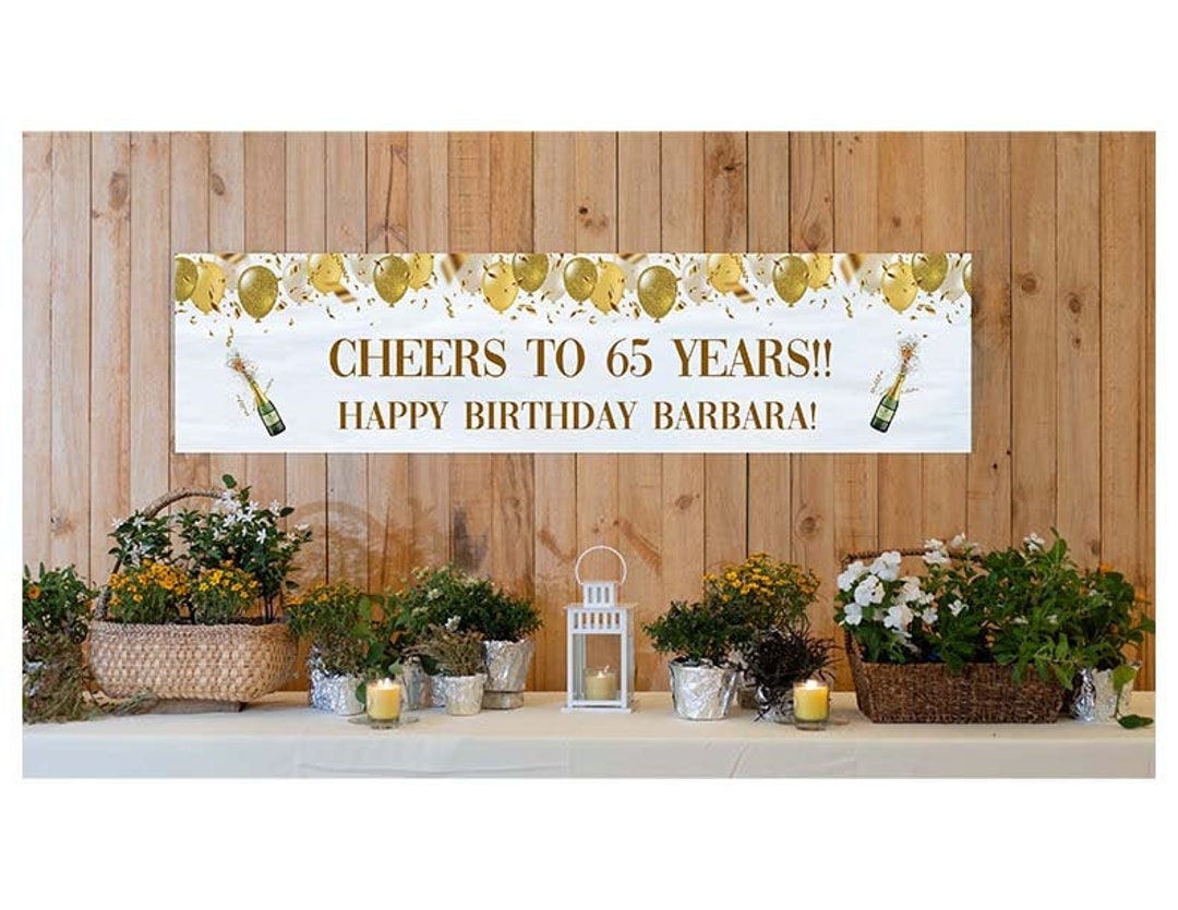 Cheers to Milestone Birthday Banner: Personalized Party Decor - Etsy