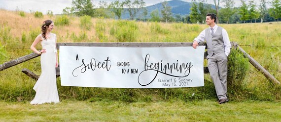 Wedding Welcome Banner Mr and Mrs Wedding Sign Engagement | Etsy