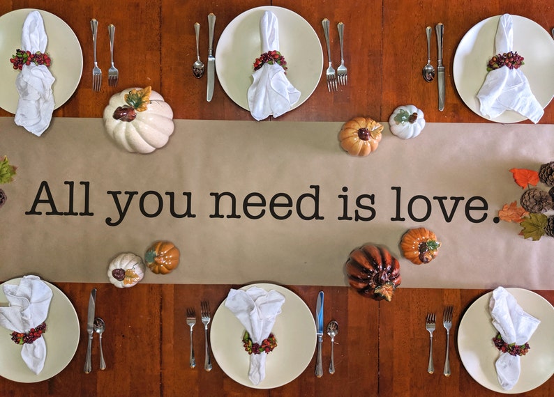 Custom Table Runner Kraft Paper Table Runner Table Decor | Etsy