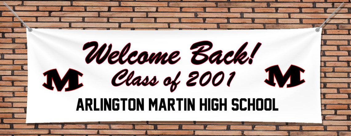 High School Reunion Banner College Reunion Class of 2001 - Etsy UK
