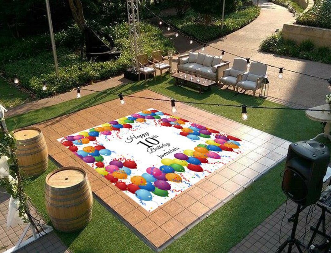 Birthday Party Dance Floor Decal, Birthday Decor, 15th Birthday ...